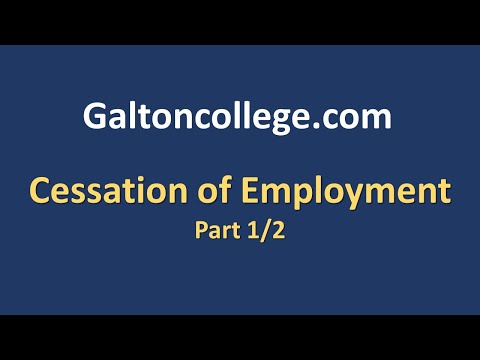 Cessation of Employment Process Part 1/2