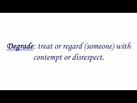 English Vocabulary, Word - degrade