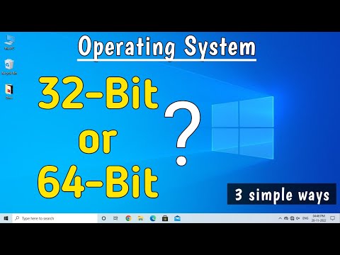 How to check if you have 32-bit or 64-bit operating system | Windows | In 3 simple ways