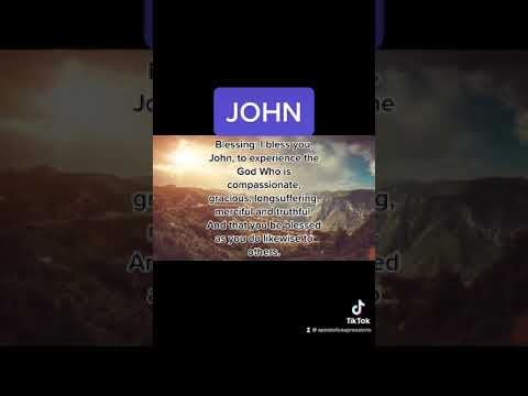 Meaning Of Names | Destiny & Blessing | Meaning Of John