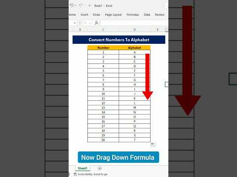 Convert Numbers Into Alphabet In Seconds In Excel #exceltips #exceltricks #exceltutorial #msexceltip