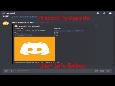 Discord Py Rewrite Bot Tutorial Part 10 Fixing Commands and User Info Embed