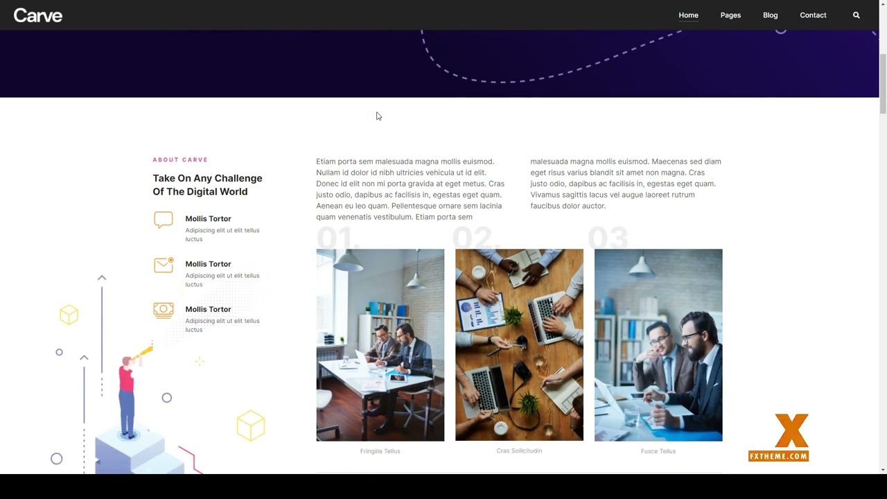 Carve Digital Marketing Elementor Template Kit hosting information technology