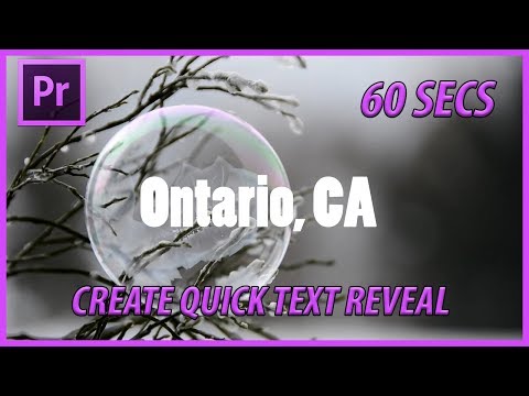 How to Create a Quick Professional Text Reveal in Premiere Pro CC (2018)
