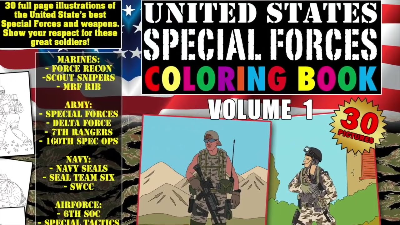 US Special Forces Coloring Book - On Amazon Everywhere Now!