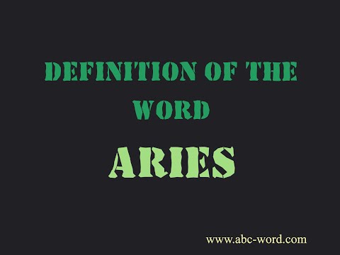 Definition of the word "Aries"