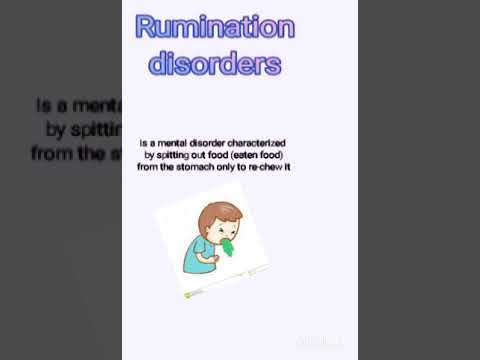 Rumination Disorder || What Is Rumination Disorder #mentaldisorders