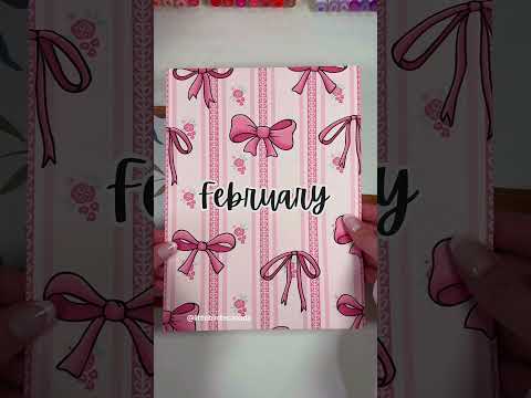 My February bullet journal theme! My Etsy shop is LittleBirdieCanada #bulletjournal #journal #2025