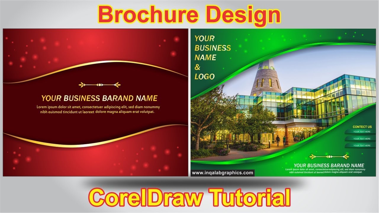 Tri Fold Brochure Design in CorelDraw x7 || Full beginners Tutorial #3 by Inqalabgraphics