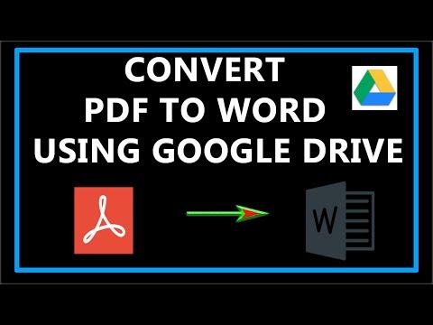 How To Convert PDF to Word Using Google Drive ?