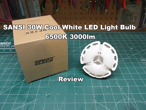 SANSI 30W Cool White LED Light Bulb 6500K 3000lm 250 Watt Equivalent Review