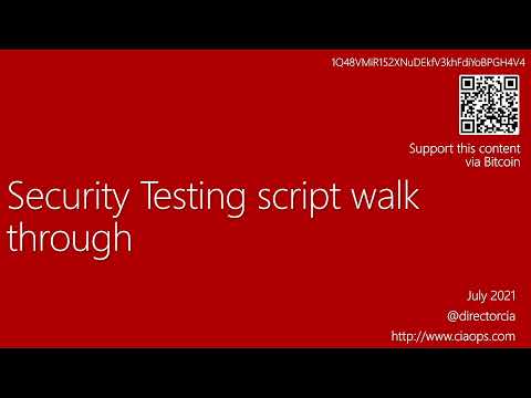 Security test script walk through video – CIAOPS