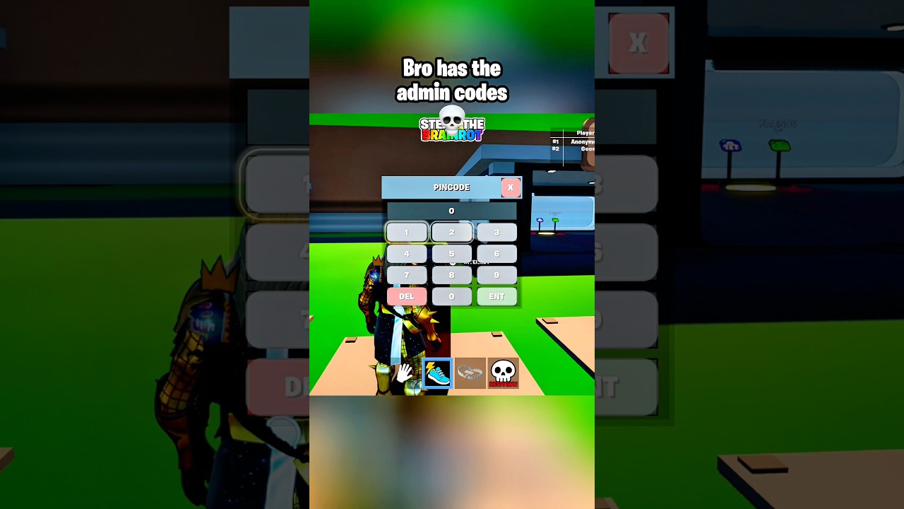 Steal the brainrot secret admin panel code #fortnite #stealthebrainrot