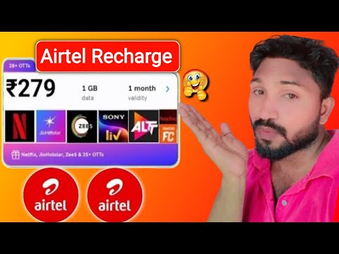 Airtel Recharge Rs.279 with Netflix, Jiohotstar, Zee5, SonyLiv Subscriptions | Techraj