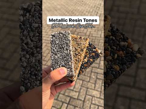 Metallic #resin bound surfacing colours to watch out for in 2024! ๐