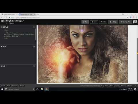 How to add external image to Codepen.io