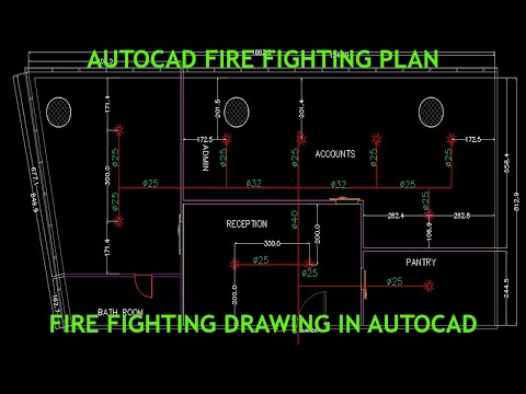 Fire Fighting Plan | AutoCAD Fire Fighting Drawing For an Office in JLT Dubai UAE | Sprinkler Plan
