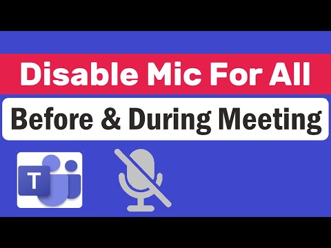 How to Disable Mic for all Attendees in Microsoft Teams | How to mute all participants in Teams