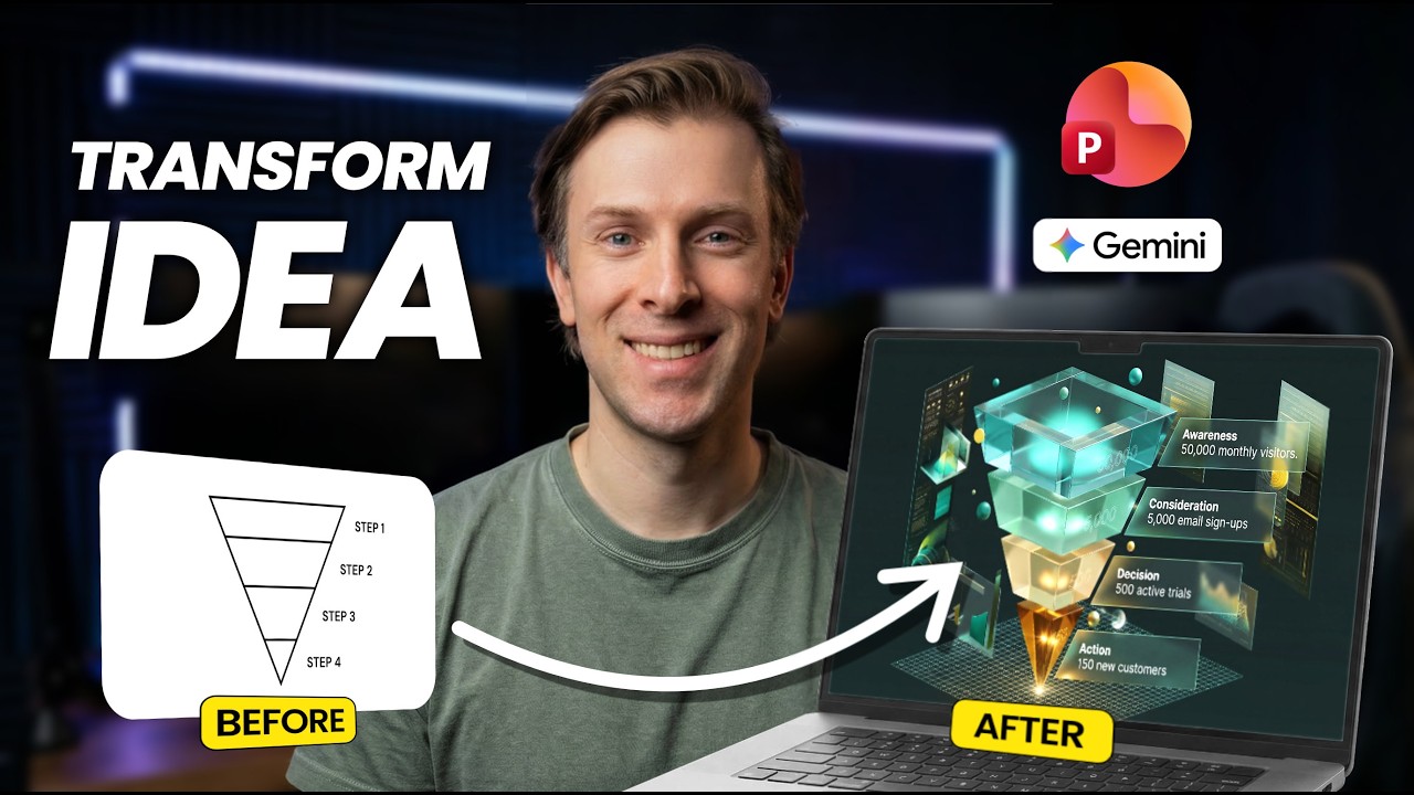 I Turned This PowerPoint Sketch into a PRO Infographic in 1 Minute! [Gemini + Nano Banana 2]