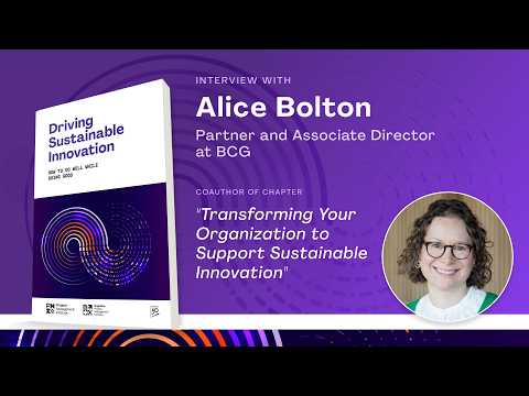 Alice Bolton β The importance of sustainability across an entire organization.