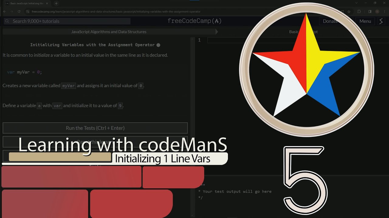 JavaScript Basic 5: Initializing Variables | FreeCodeCamp |
