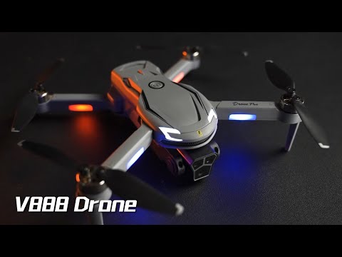 V888 Folding Brushless Flow Triple Camera Aerial Drone