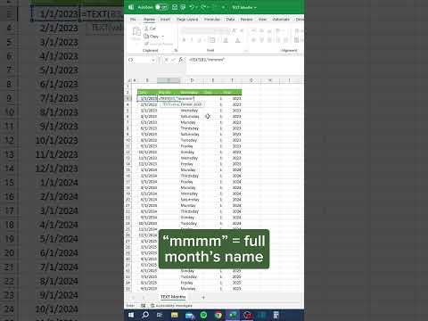How to extract just the month from a date in Excel! #excel #exceltips #exceltutorial