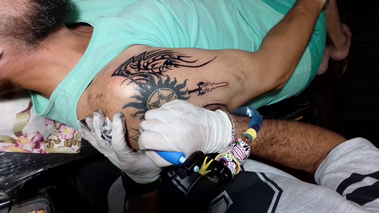 Supernatural tattoo timelapse