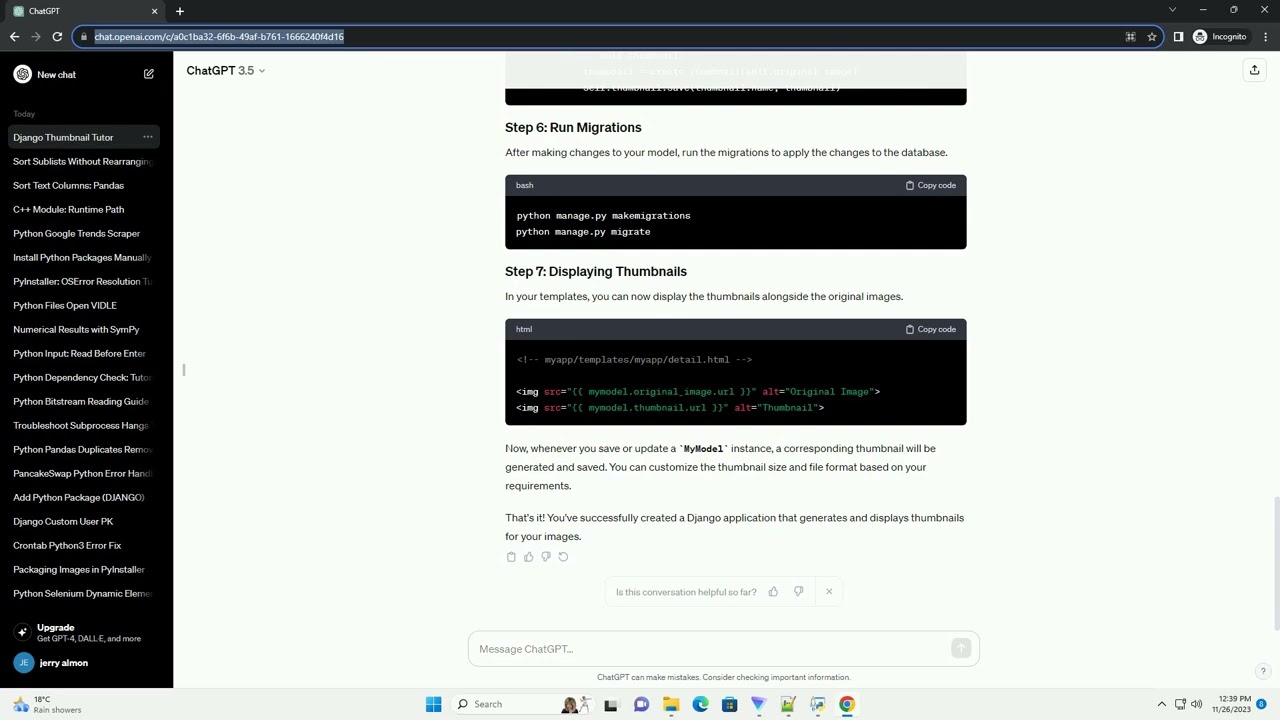 Create a thumbnail Python Django
