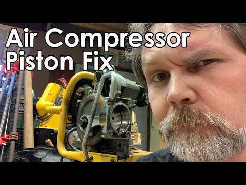 Repairing the Air Compressor Piston on a Dewalt Oil Less Compressor