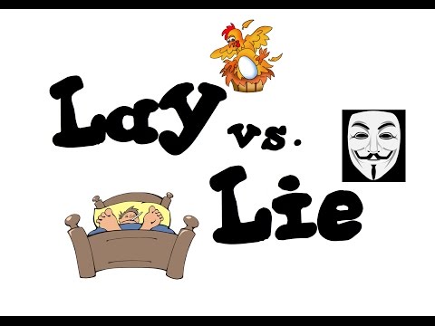 English Vocabulary Lesson on Lay vs. Lie