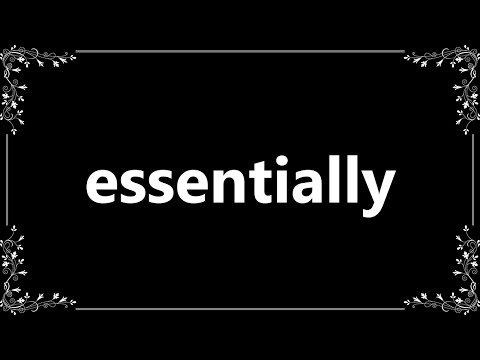 Essentially - Meaning and How To Pronounce