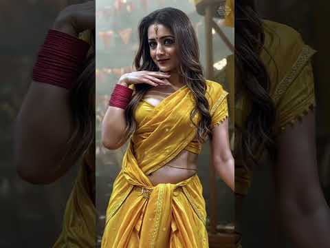Trisha hot yellow saree goat film thalapathy vijay