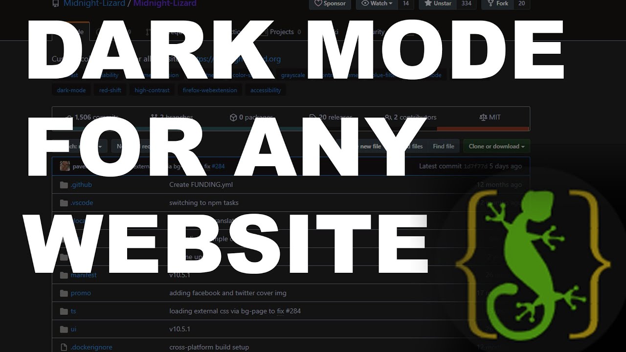 Bring Dark Mode to Any Website with Midnight Lizard - Chrome and Firefox Extension