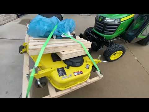 Adjustable utility forks for John Deere X-739 Lawn Tractor! Moving attachments the easy way!