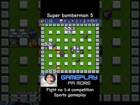 Super bomberman 5 fight 1-4 competition sports gameplay #retrogames #competition #sports #Bomberman