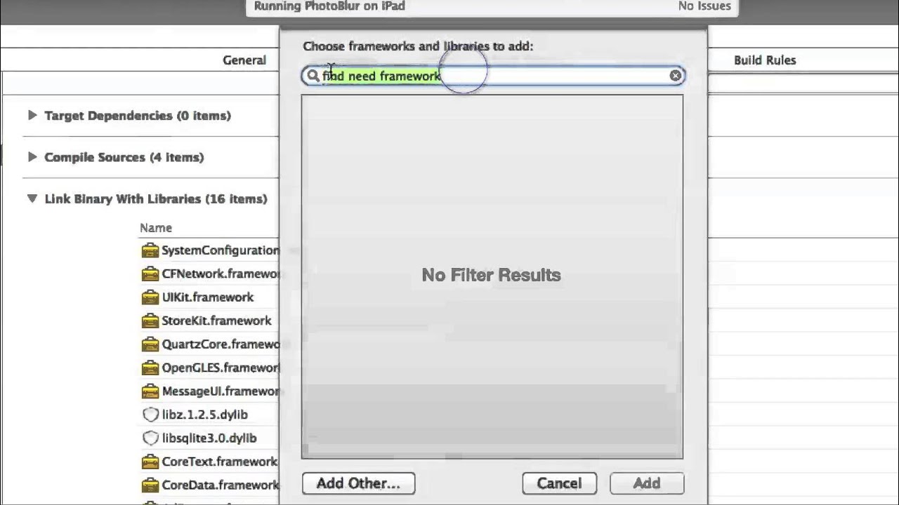 How to add framework to xcode 5