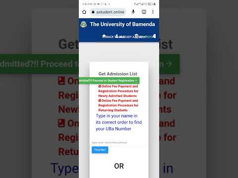 how to verify your matriculation number as an admitted student in the university of Bamenda