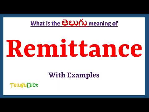 Remittance Meaning in Telugu | Remittance in Telugu | Remittance in Telugu Dictionary |