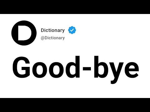 Good-bye Meaning In English