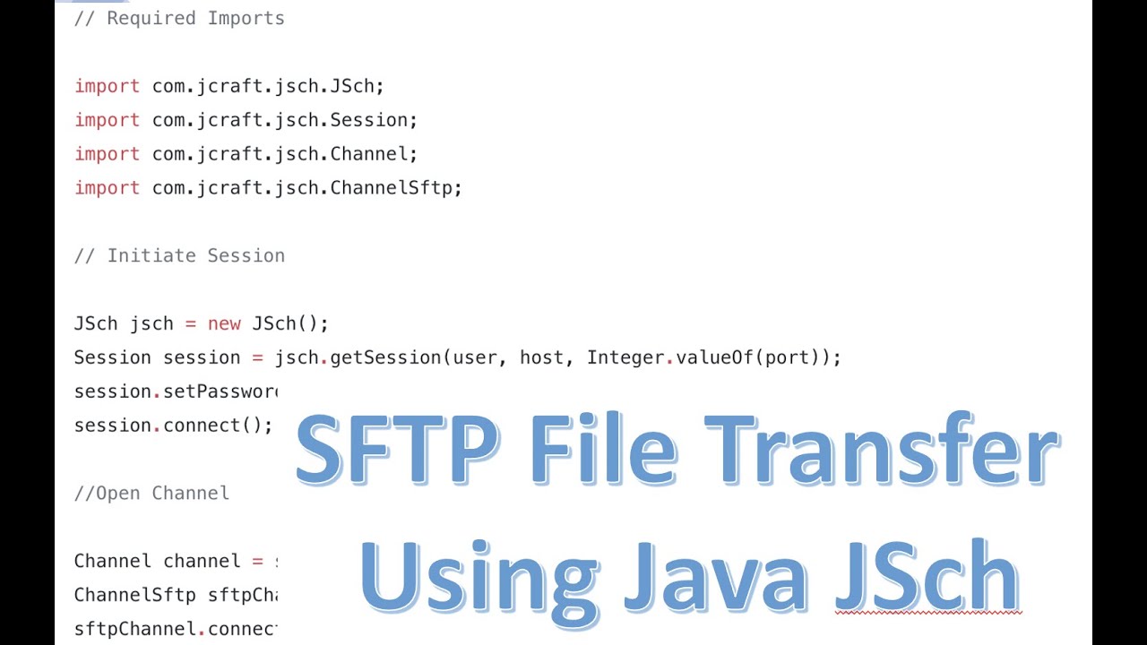 SFTP File Transfer using Java JSch