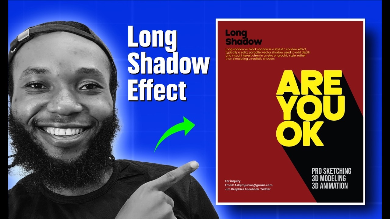 LONG SHADOW TEXT | CorelDRAW Tutorial for Beginners