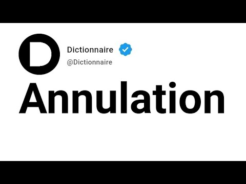 Annulation Signification En Français