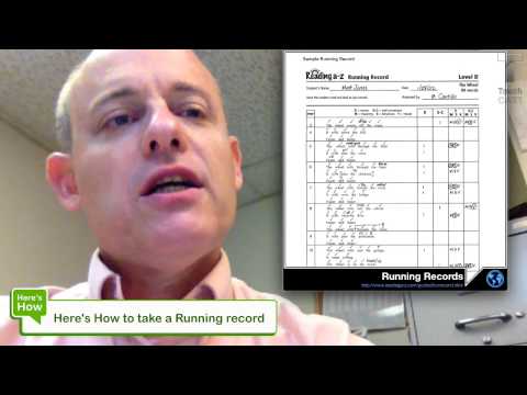 Here's How to take a Running record