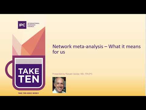Network meta-analysis - What it means for us | Ronald Vender, MD, FRCPC | Canada