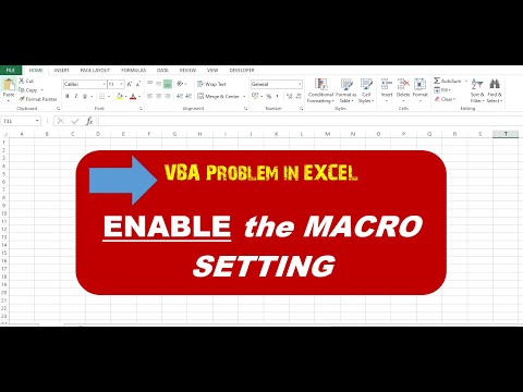 Enable Macro Security Settings Excel