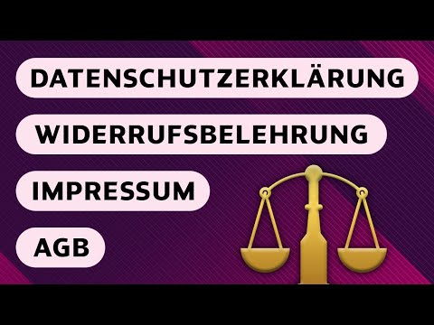 Rechtstexte kostenlosen erstellen lassen Impressum, AGB, Datenschutzerklärung, Widerrufsbelehrung