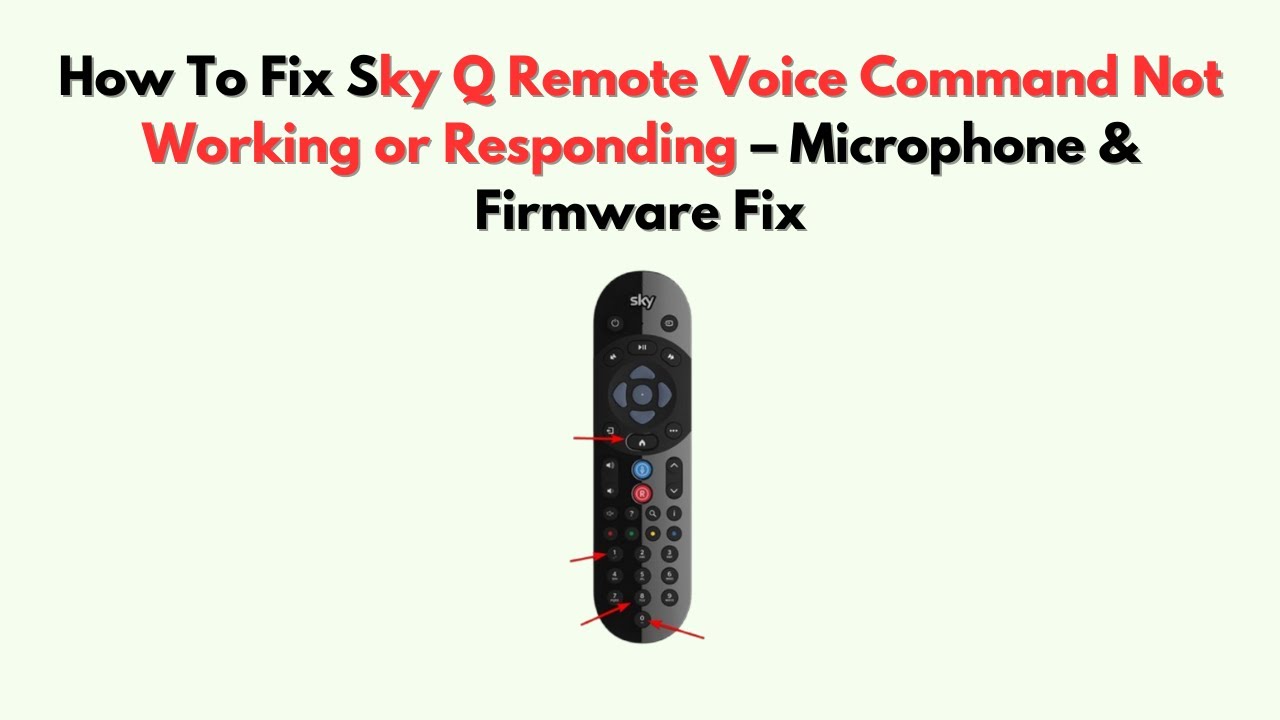 How To Fix Sky Q Remote Voice Command Not Working or Responding – Microphone & Firmware Fix