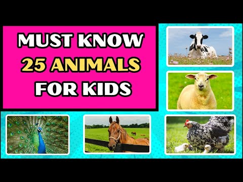 ANIMAL QUIZ FOR KIDS | 25 FARM ANIMALS EVERY KID MUST KNOW | WITH ANIMAL SOUND