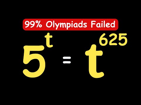OLYMPIADS || How to Solve 5^t = t^625 || Can You Solve for t?  #maths
